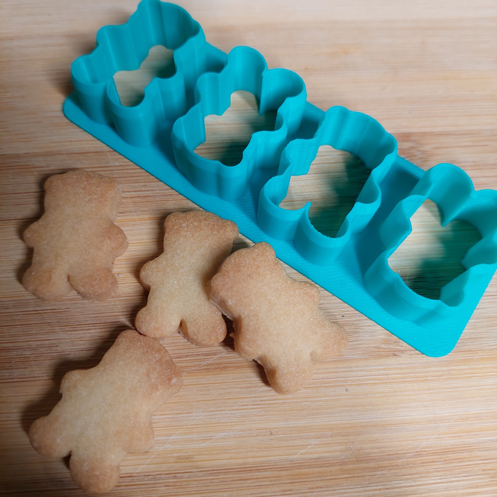 Mini Teddies In A Row Cookie Cutter – Cookie Cutter Shop Australia