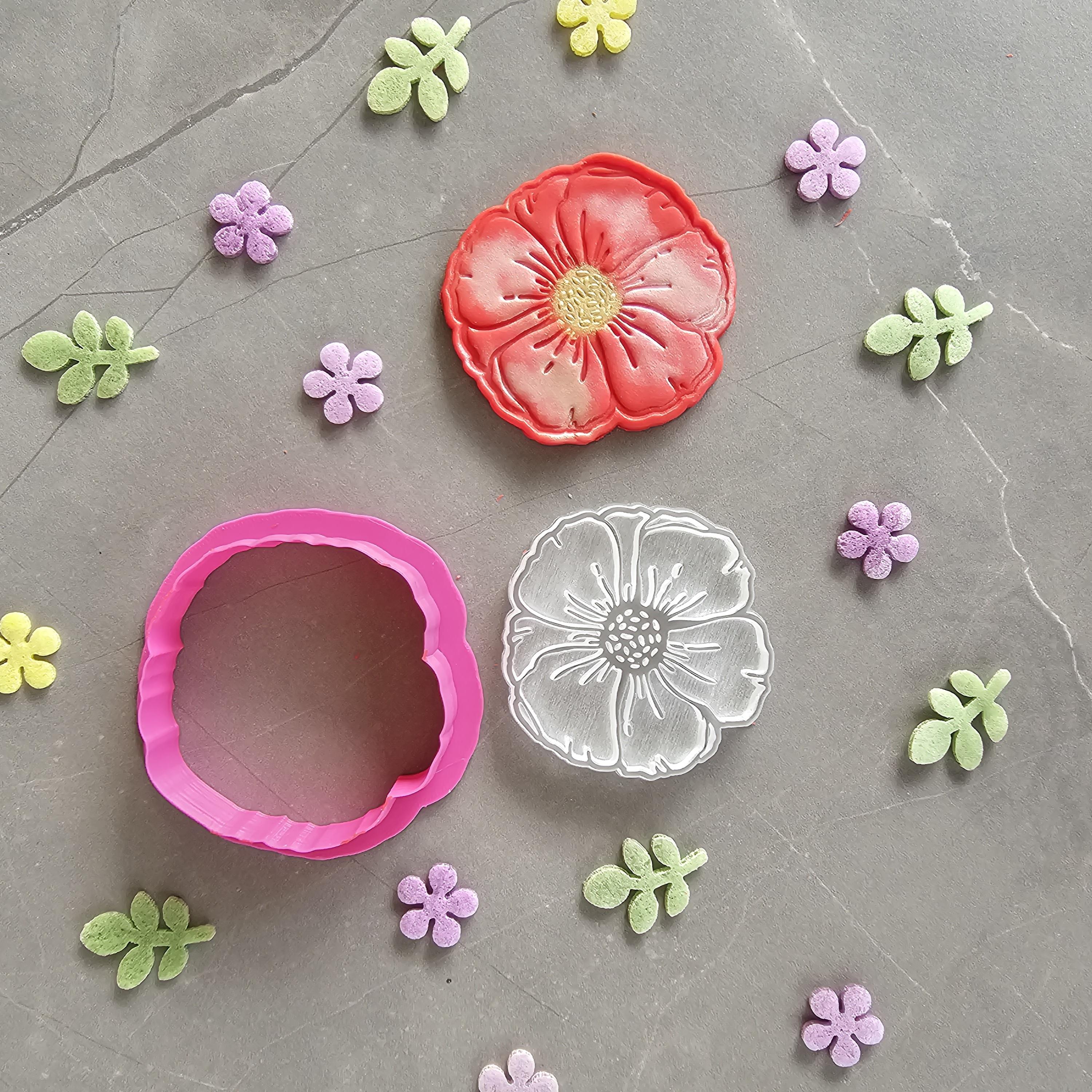 Poppy Cookie Cutter & Stamp Set - Cookie Cutter Shop Australia