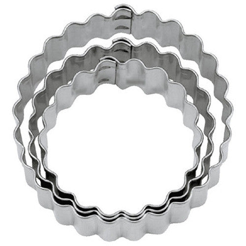 Round Circles Crinkled Cookie Cutter Set 3 Pieces - Cookie Cutter Shop ...