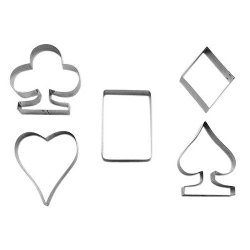 Playing Cards Cookie Cutter Set of 5 - Cookie Cutter Shop Australia