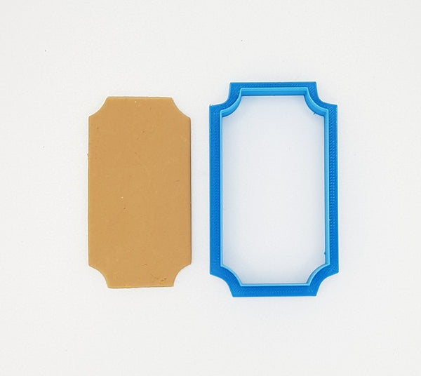 Plaque Simple Rectangle 8cm Cookie Cutter - Cookie Cutter Shop Australia