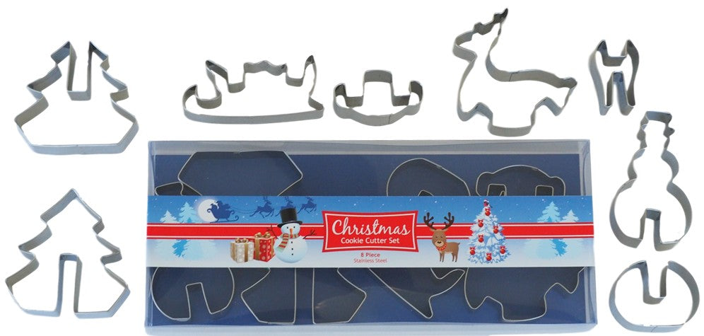 Xmas Cookie Cutters | Reindeer, Snowflake & Christmas Tree Cookie ...